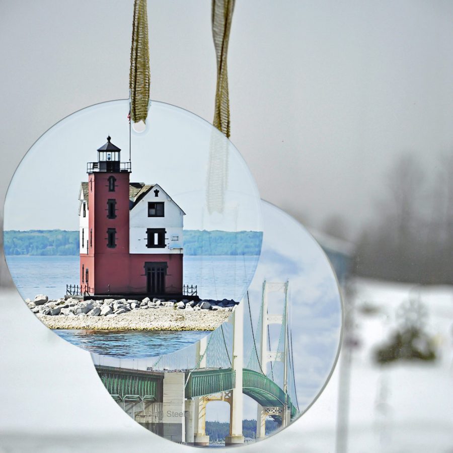 Scenic Michigan Photo Glass Suncatcher Ornament for Sale | Made In Michigan
