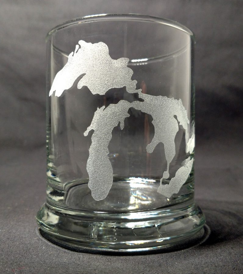 Michigan Rocks Glass Personalize for Sale | Made In Michigan